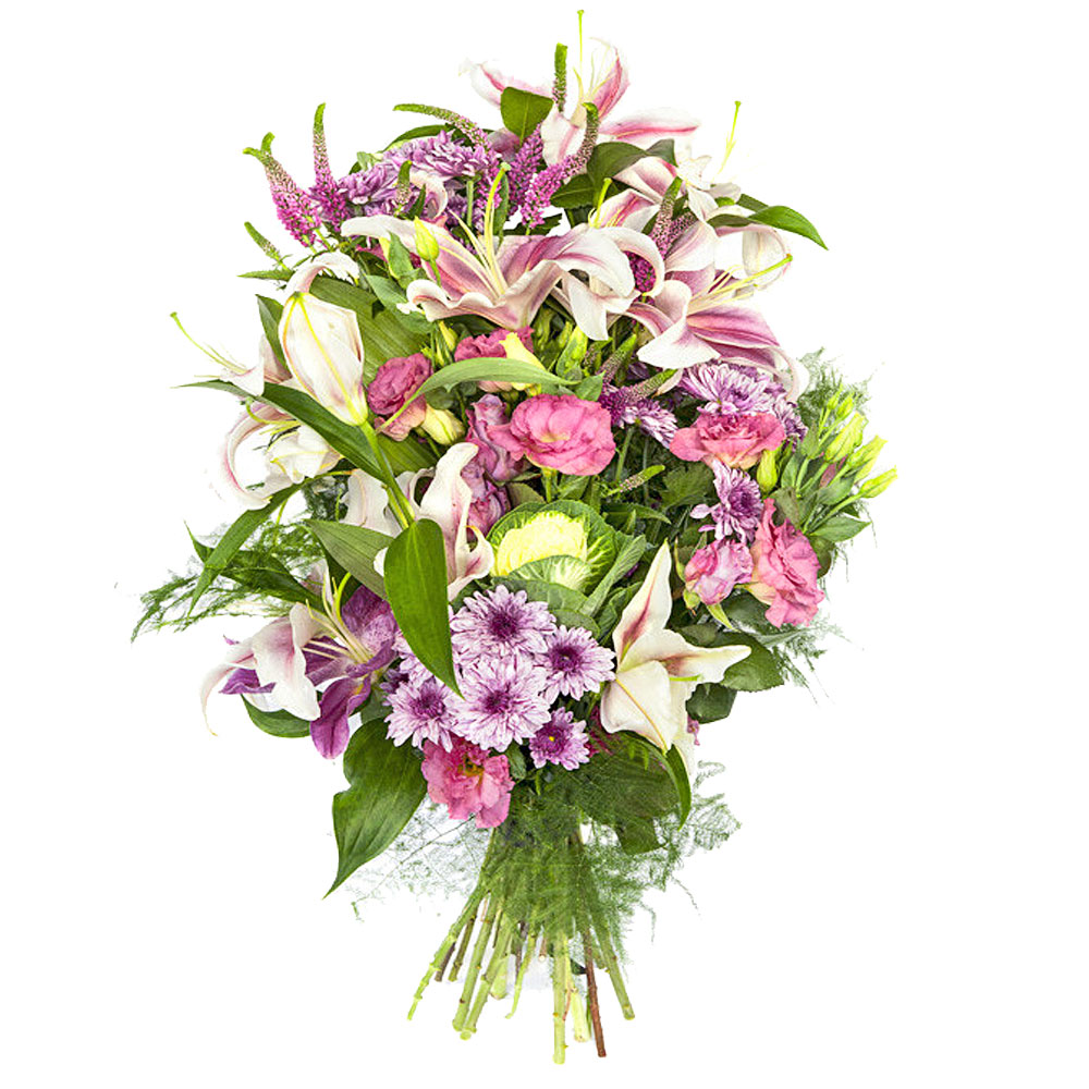 Gerbe De Deuil Rose Parme - Classique - Livraison Deuil - Foliflora